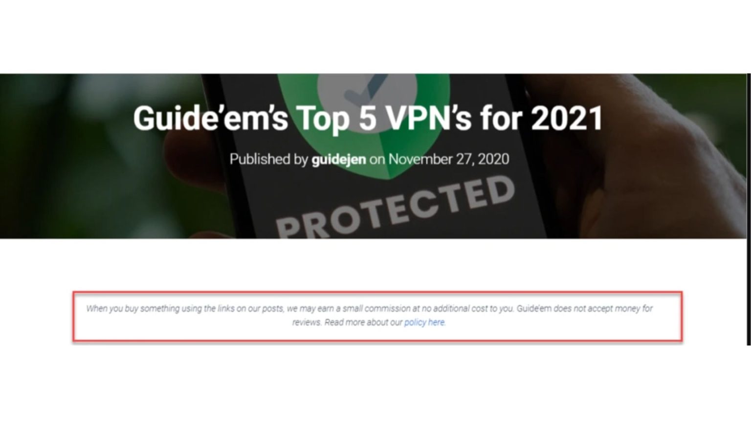 15 Best Affiliate Disclosure Examples & Best Practices - Uppromote